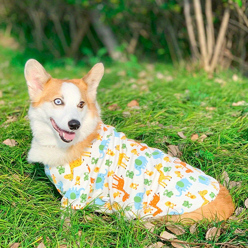 corgi summer short sleeved thin breathable comfortable dogs shirts pet ...
