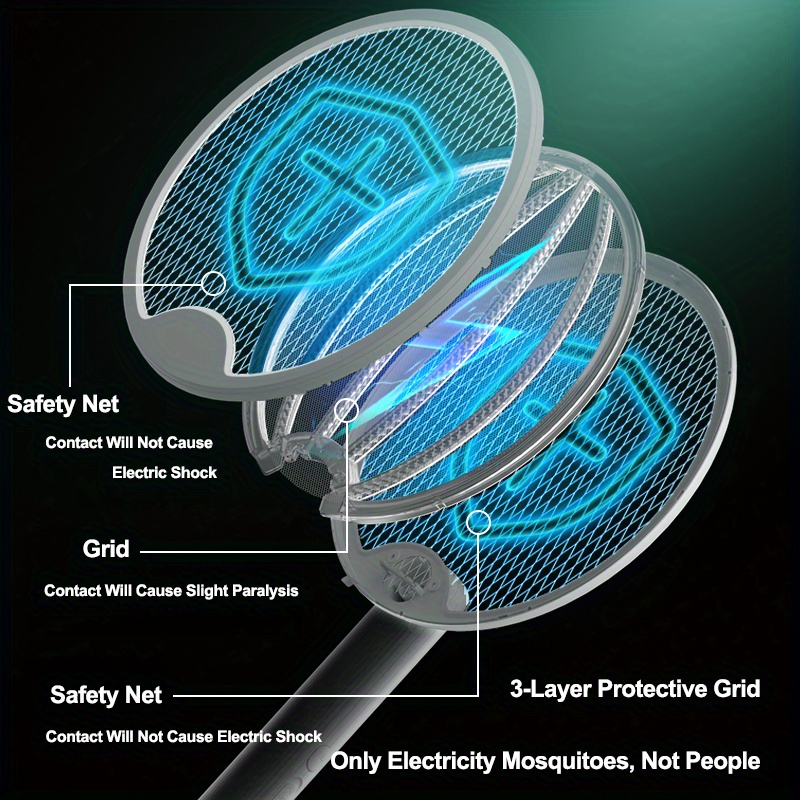 New Design Usb Rechargeable Mosquito Racket Electric - Temu