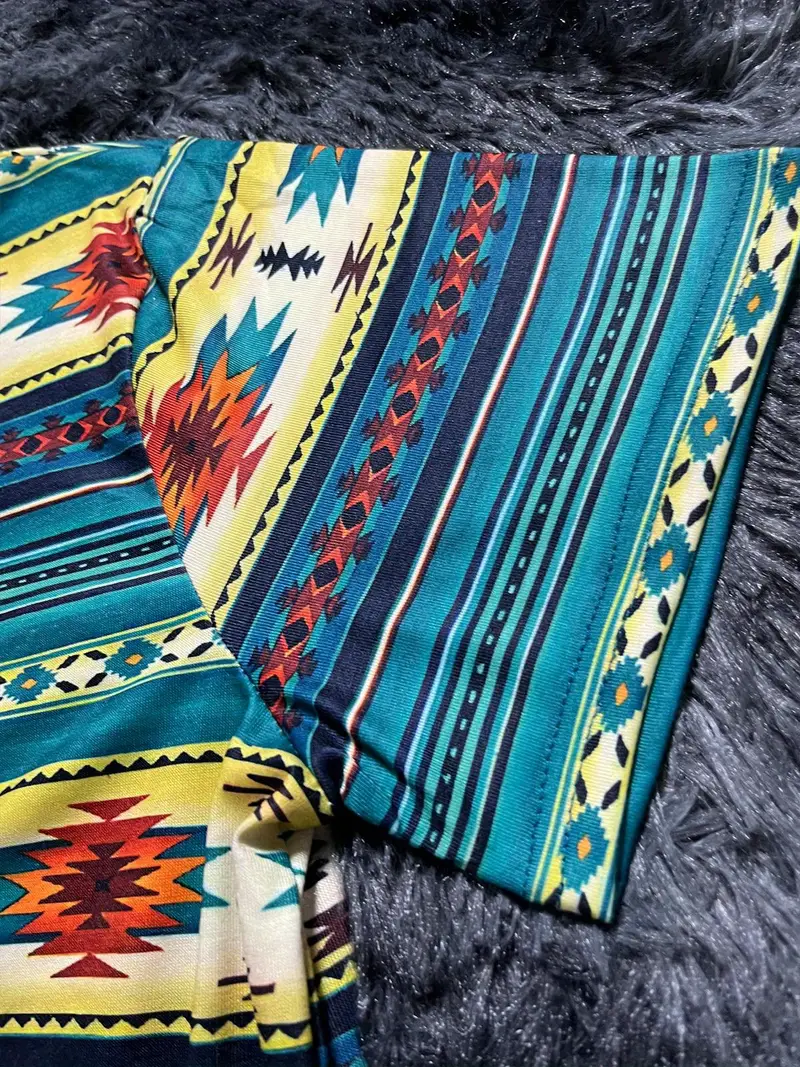 Aztec Print Ethnic T Shirt Vintage Crew Neck Short Sleeve T Temu Denmark