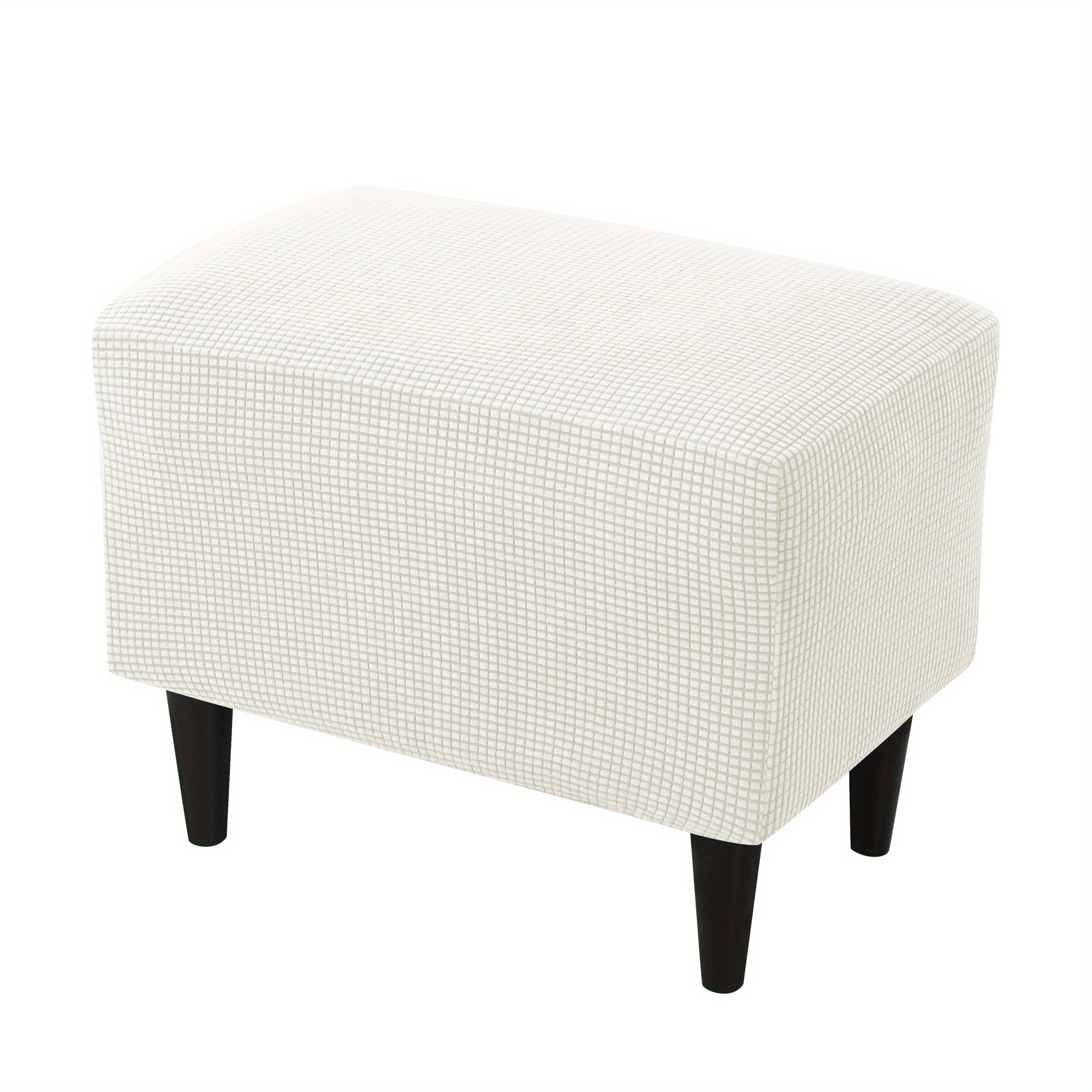 Stretch Footstool Slipcover Small Rectangle Storage Stool - Temu