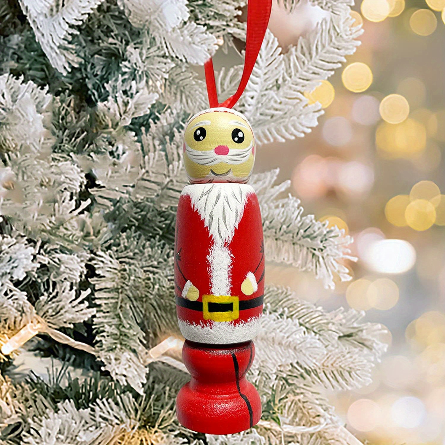 Funny Santa Claus Hanging Wooden Santa Claus Hanging Pendant - Temu ...