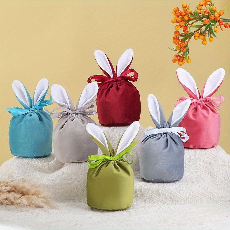 Easter Bunny Rabbit Bags Ears Velvet Bag Gift Box Sugar - Temu United ...