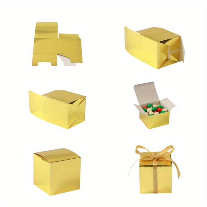 Candy Boxes Golden Paper Boxes Goodie Boxes Treat Box Candy - Temu ...
