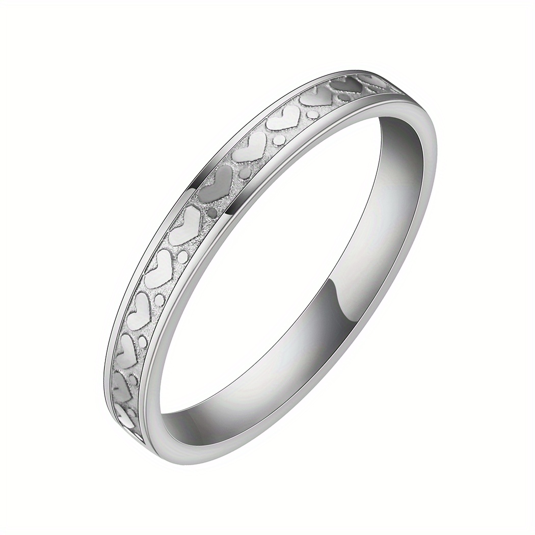 1pc Heart Band Ring Simple Stacking Rings For Men | Shop Now For ...
