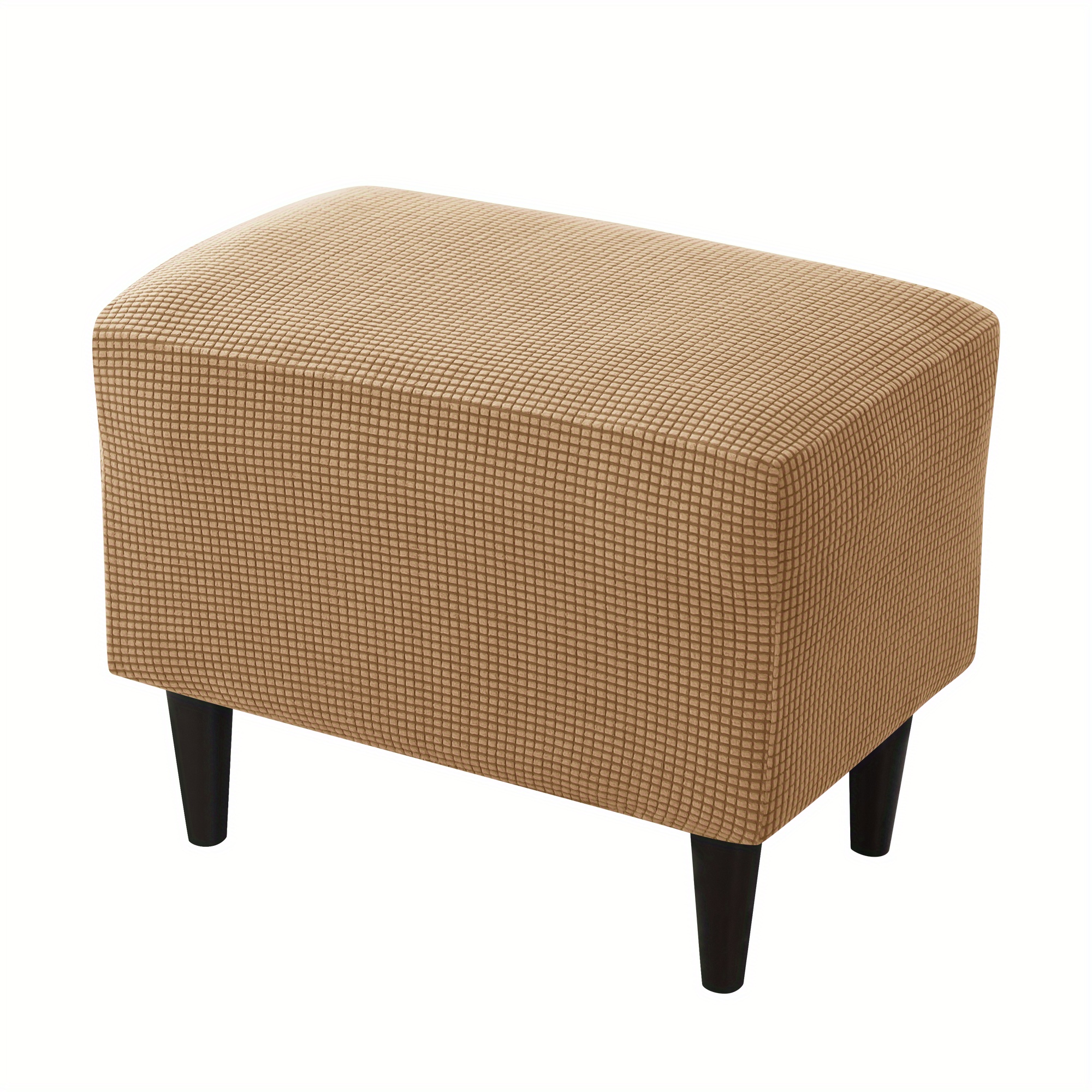 Stretch Footstool Slipcover Small Rectangle Storage Stool - Temu