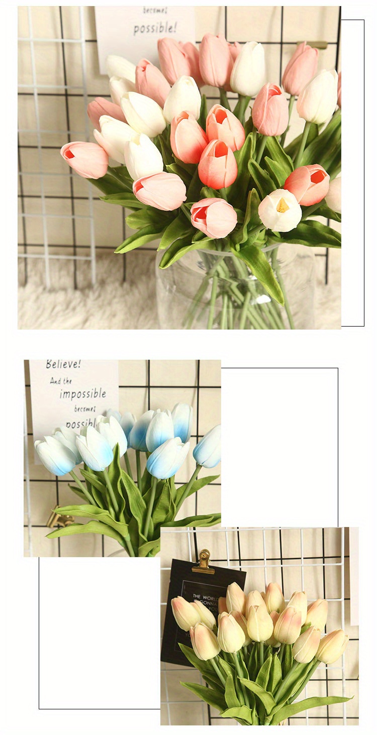 1pc Artificial Flowers Tulip Home Decor Creative Flowers Artificial ...