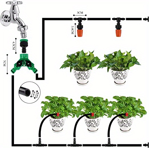 Drip Irrigation Garden Irrigation System Adjustable - Temu
