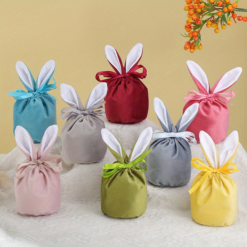 Easter Bunny Rabbit Bags Ears Velvet Bag Gift Box Sugar - Temu United ...