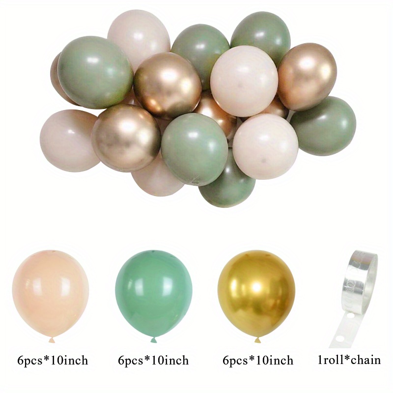 Set 19pcs Bean Green Latex Balloons Garland Arch Kit Baby Shower ...