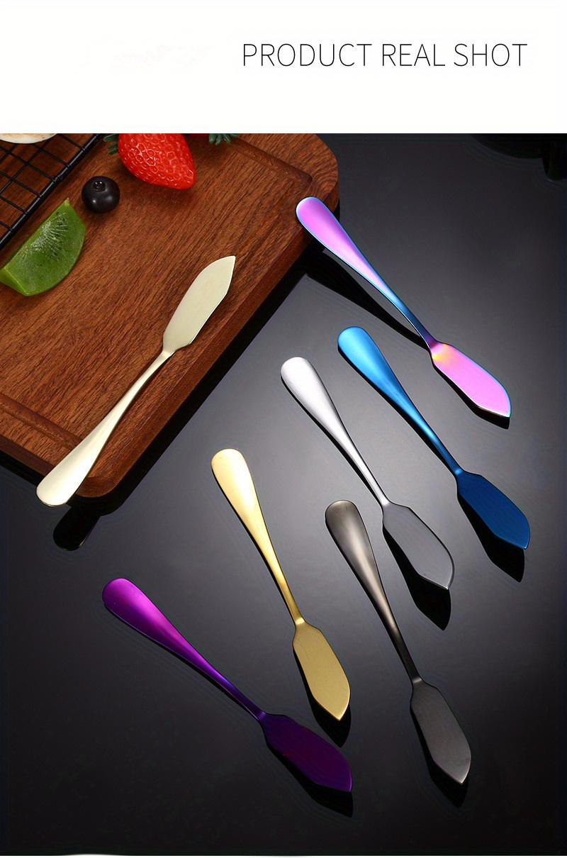 Titanium Plating Stainless Steel Butter Knife Bread Jam - Temu New Zealand