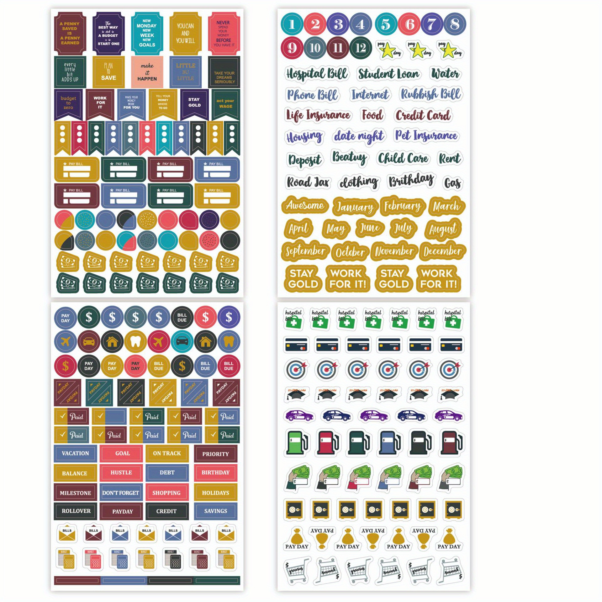 4sheets Budget Sticker Budget Theme Plan Sticker Payment Plan Sticker ...