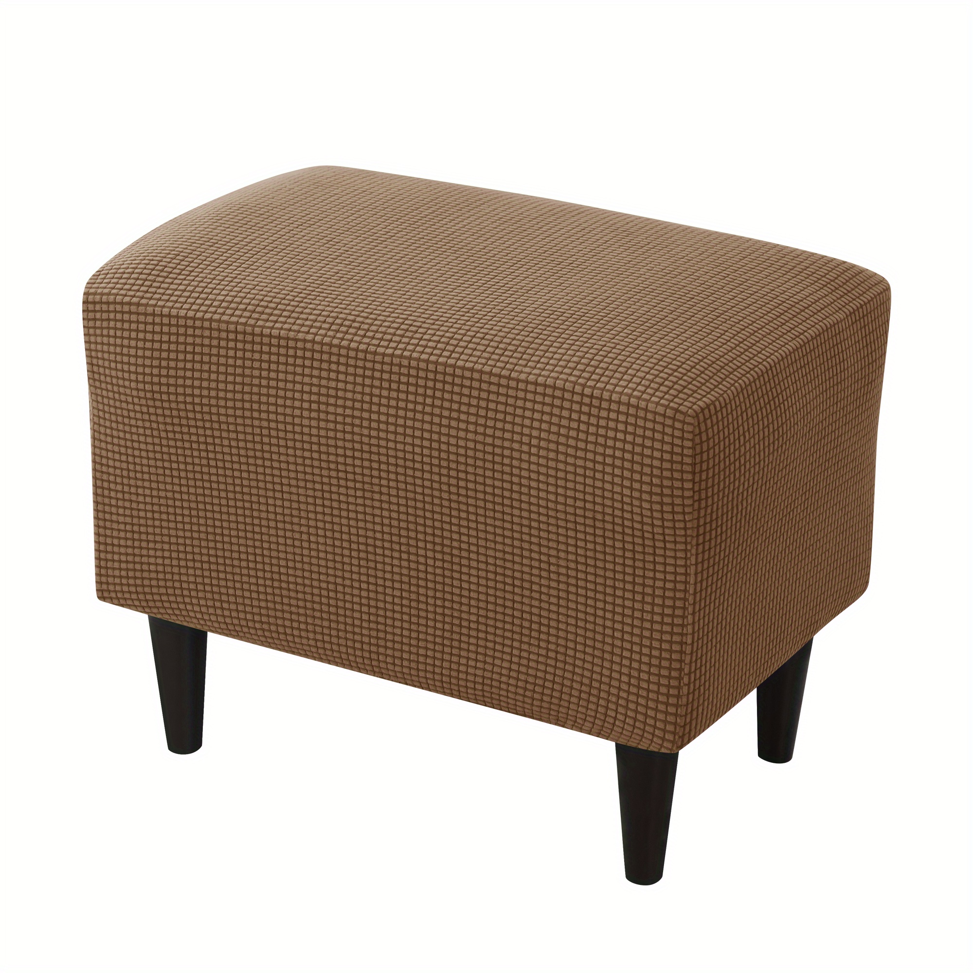 Stretch Footstool Slipcover Small Rectangle Storage Stool - Temu