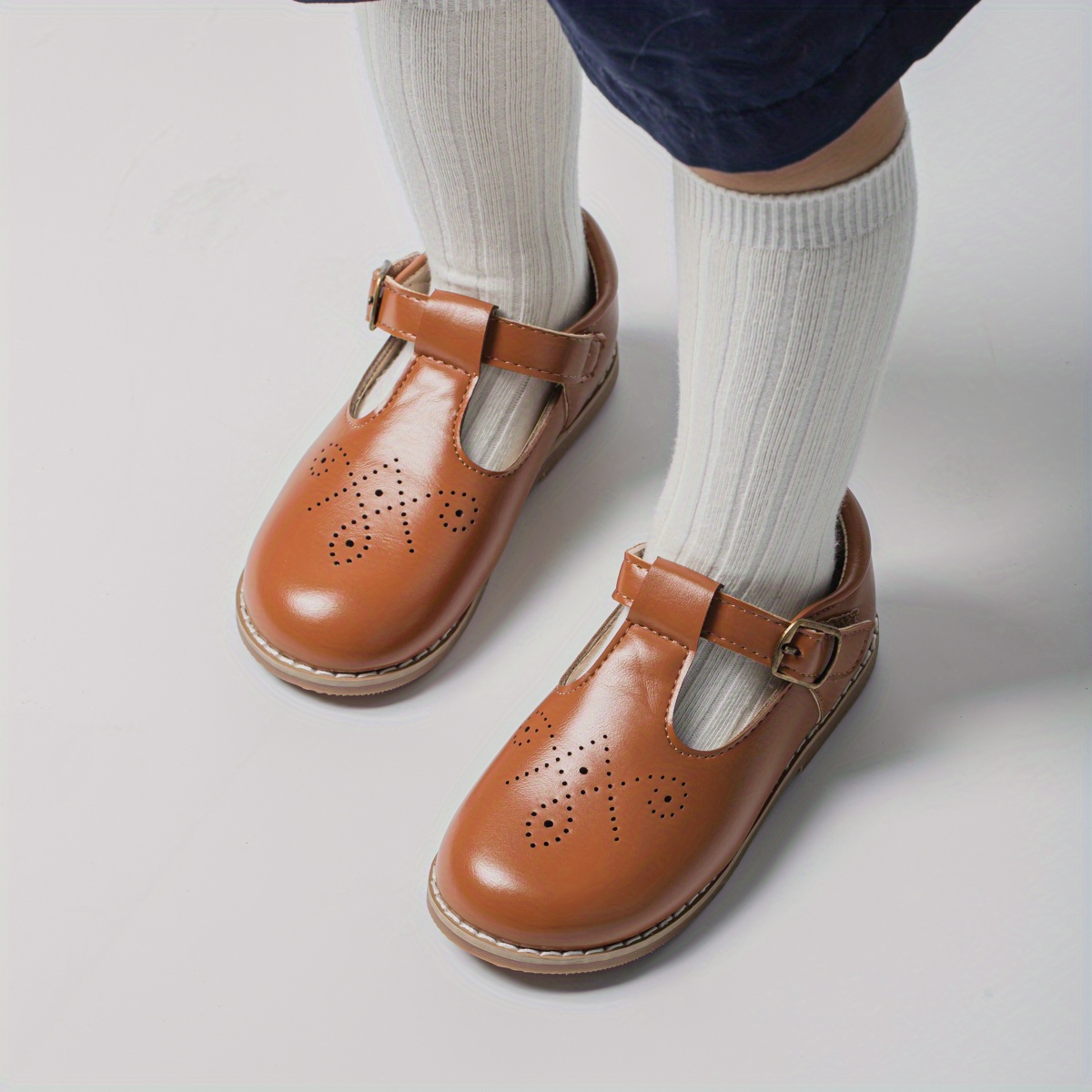 Girls Brogue Flat Shoes Vintage Uniform Oxford - Temu Australia