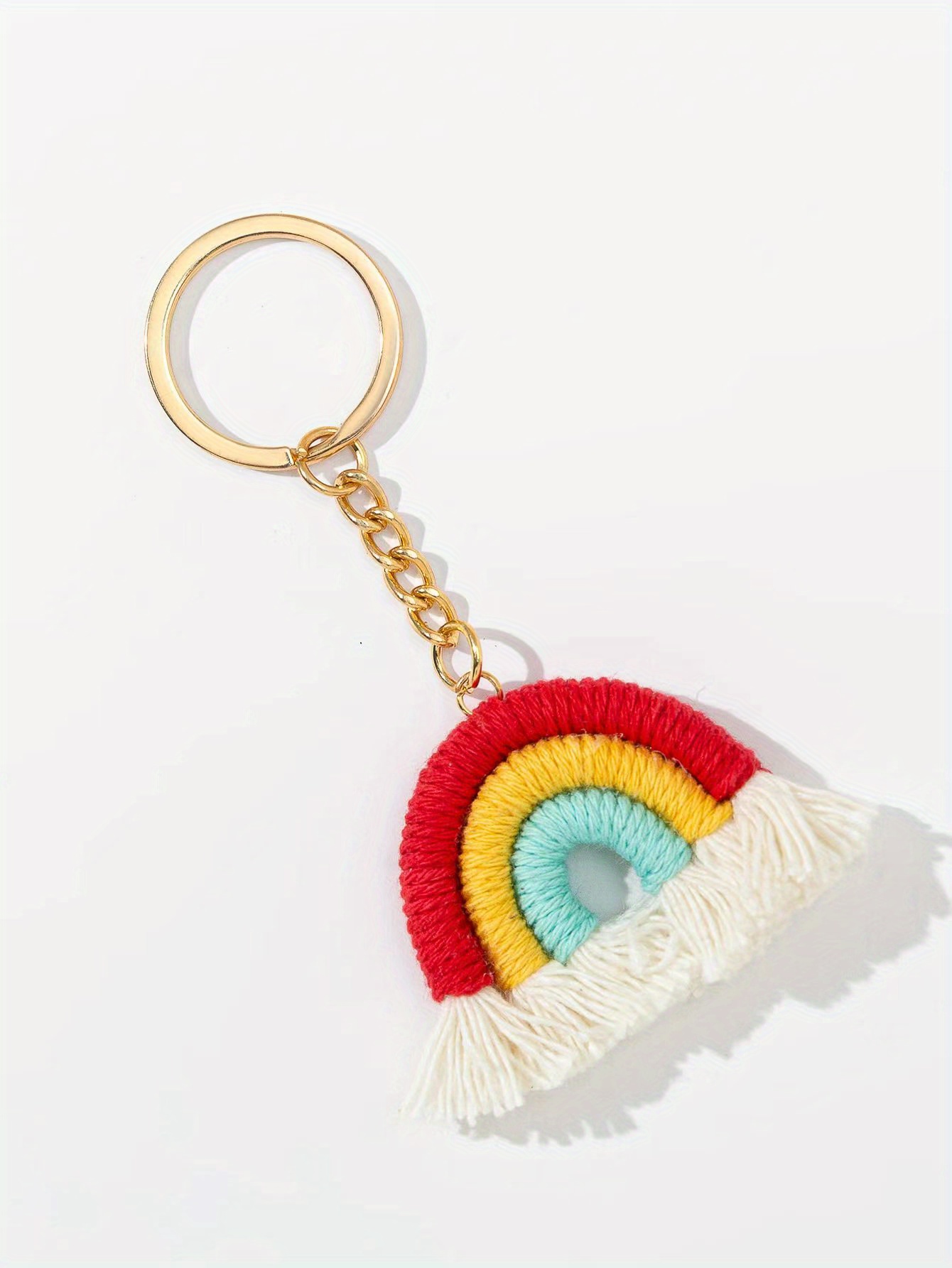 Macrame Boho Rainbow Keychain Pendant Fashion Vintage Car - Temu