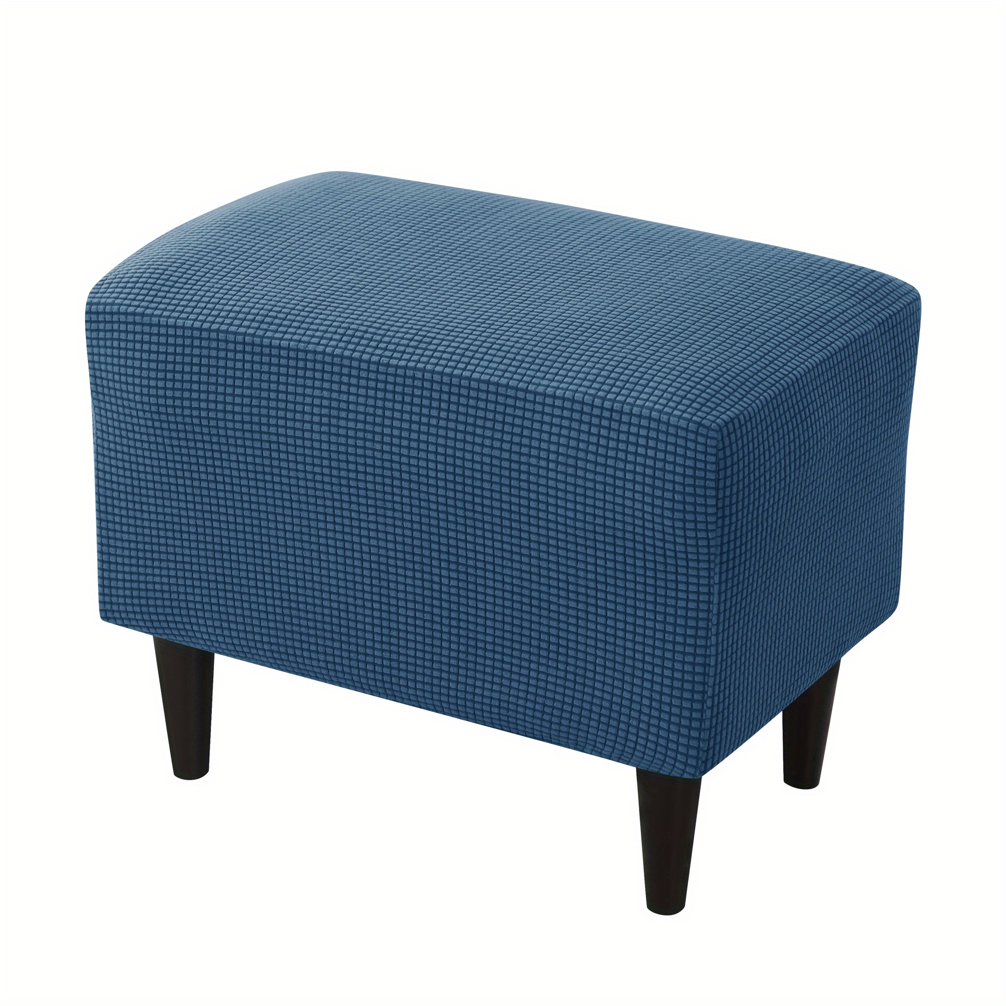 Stretch Footstool Slipcover Small Rectangle Storage Stool - Temu