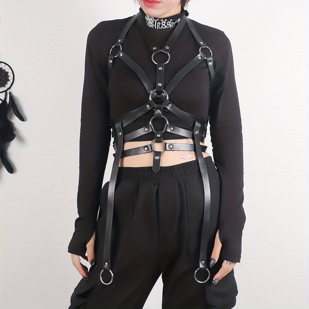 Punk Body Harness Belt Gothic Adjustable Bondage Suspenders - Temu