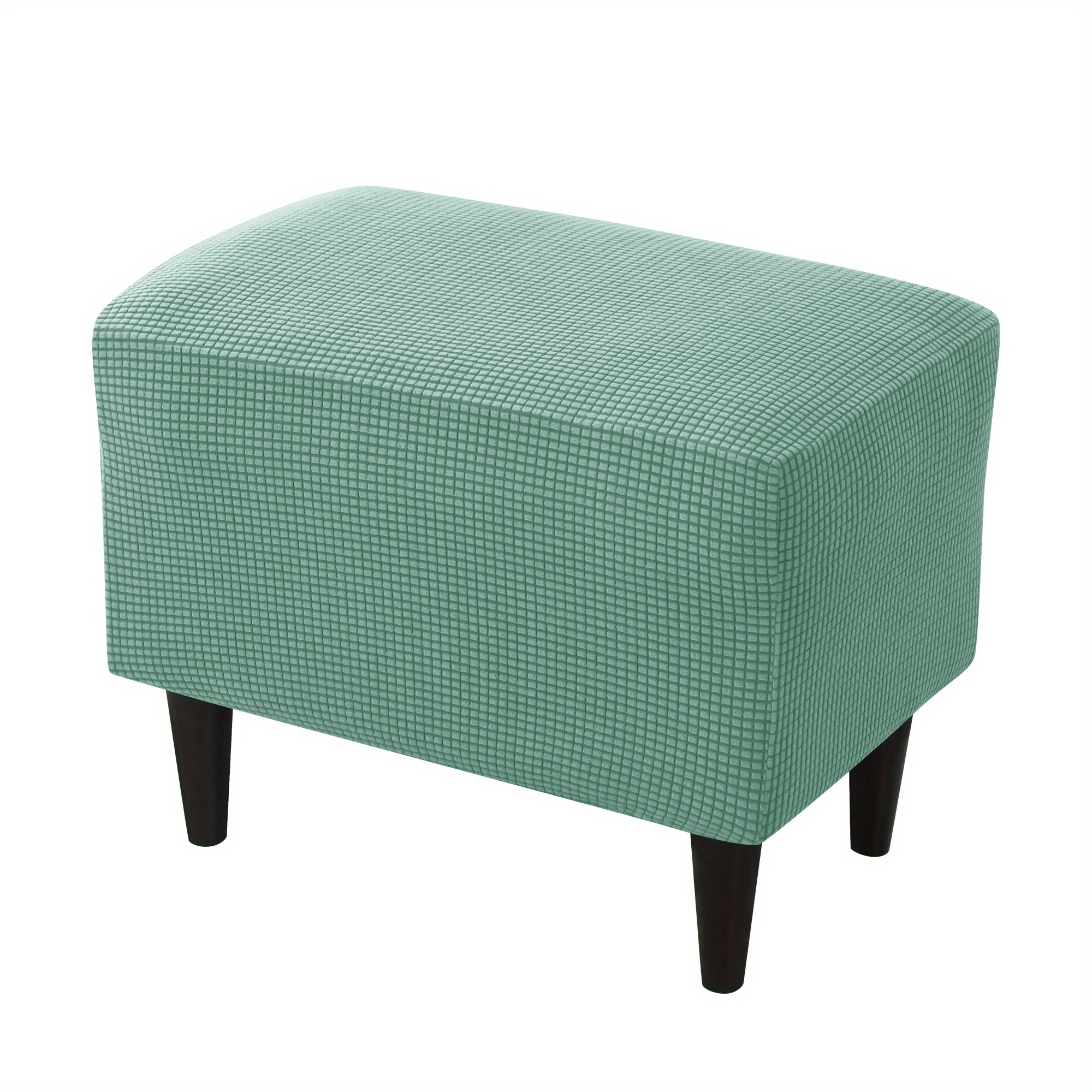 Stretch Footstool Slipcover Small Rectangle Storage Stool - Temu