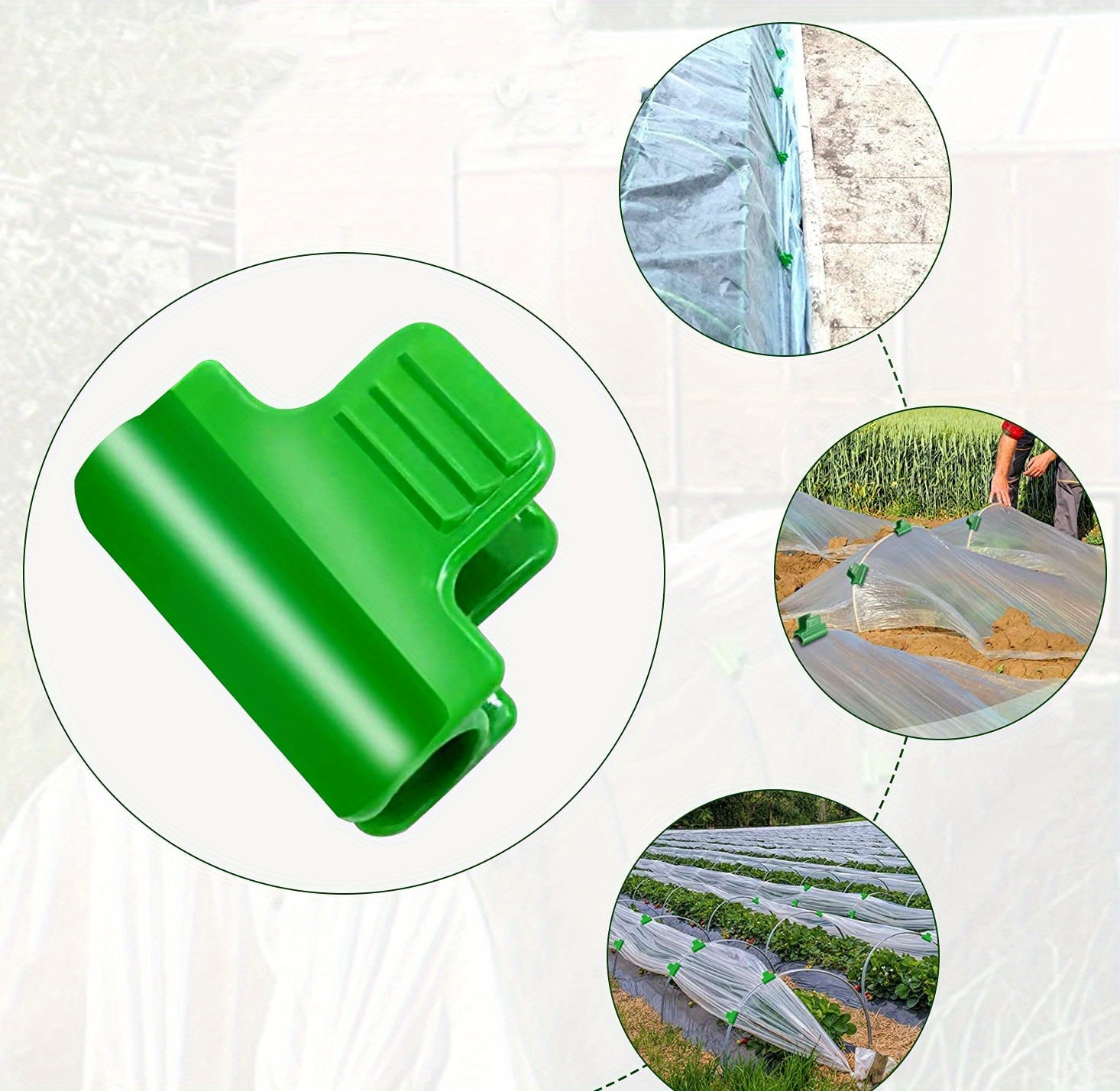 Greenhouse Clamps Hoops, Garden Netting Clips, Greenhouse Film Clamps ...