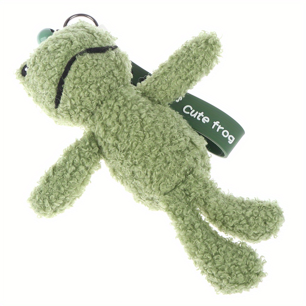 Cartoon Frog Charm Keychain Plush Animal Theme Bag Pendant - Temu Australia