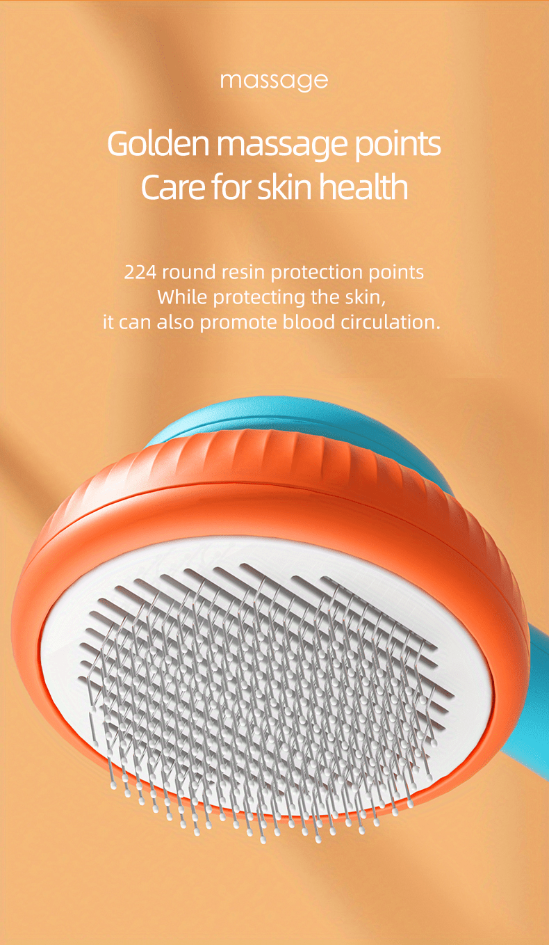 Self cleaning Pet Grooming Brush: Get Rid Loose Undercoat - Temu ...