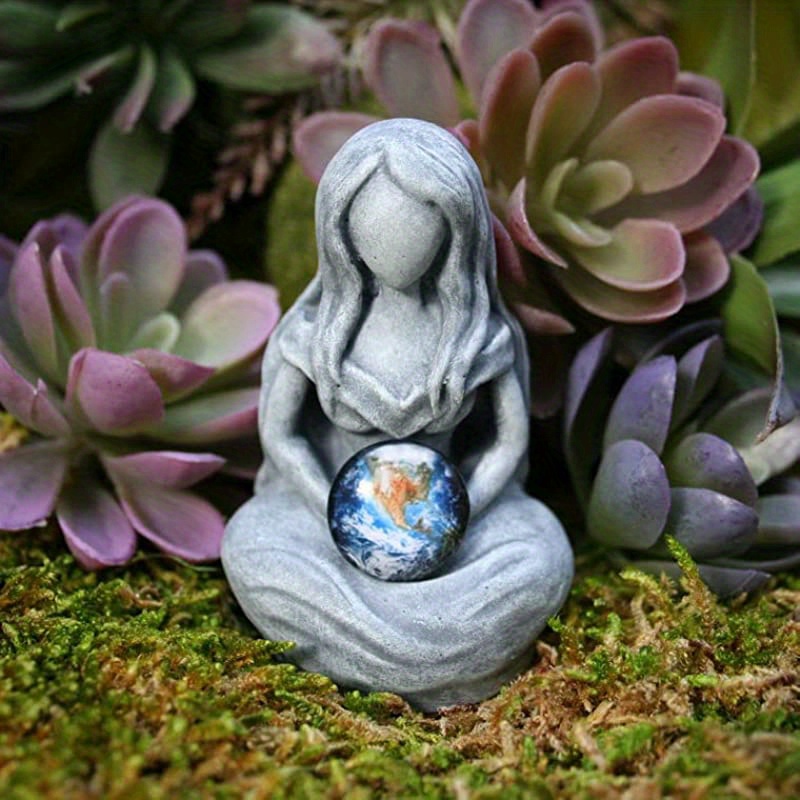 Gaia Goddess Statue Mother Earth Nature Art Painted Figurine - Temu
