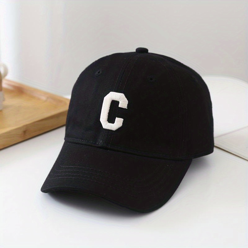 Boys Girls Casual Trendy Cap "c" Embroidery Breathable Sun - Temu Norway