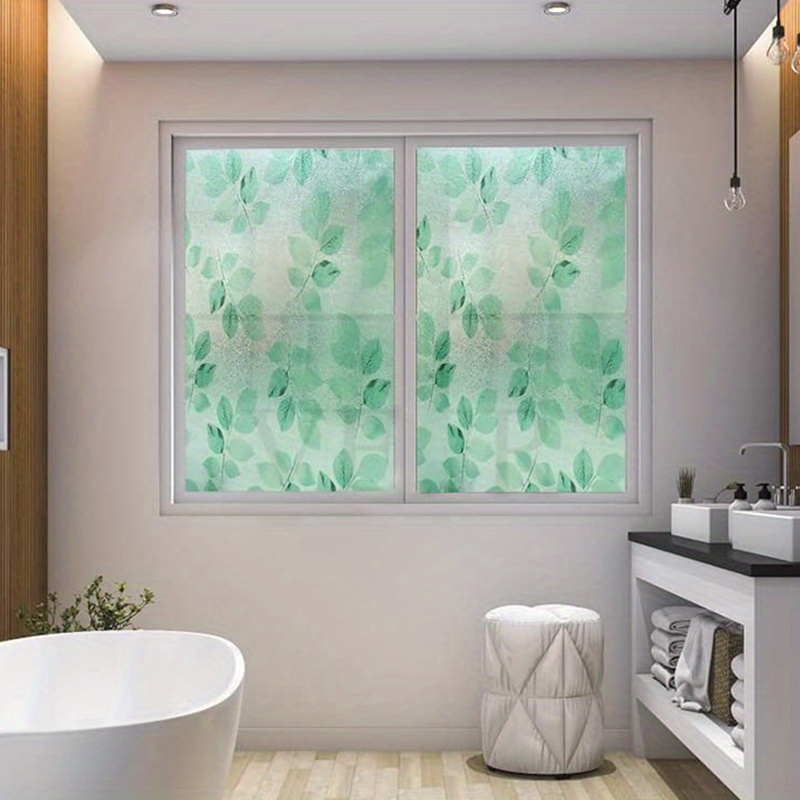 frosted leaves privacy window film anti uv no static - Temu