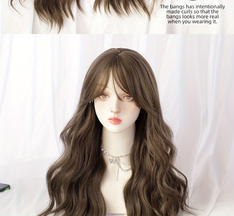 Butterfly Haircut Long Wavy Hair Wigs Bangs Natural Looking - Temu