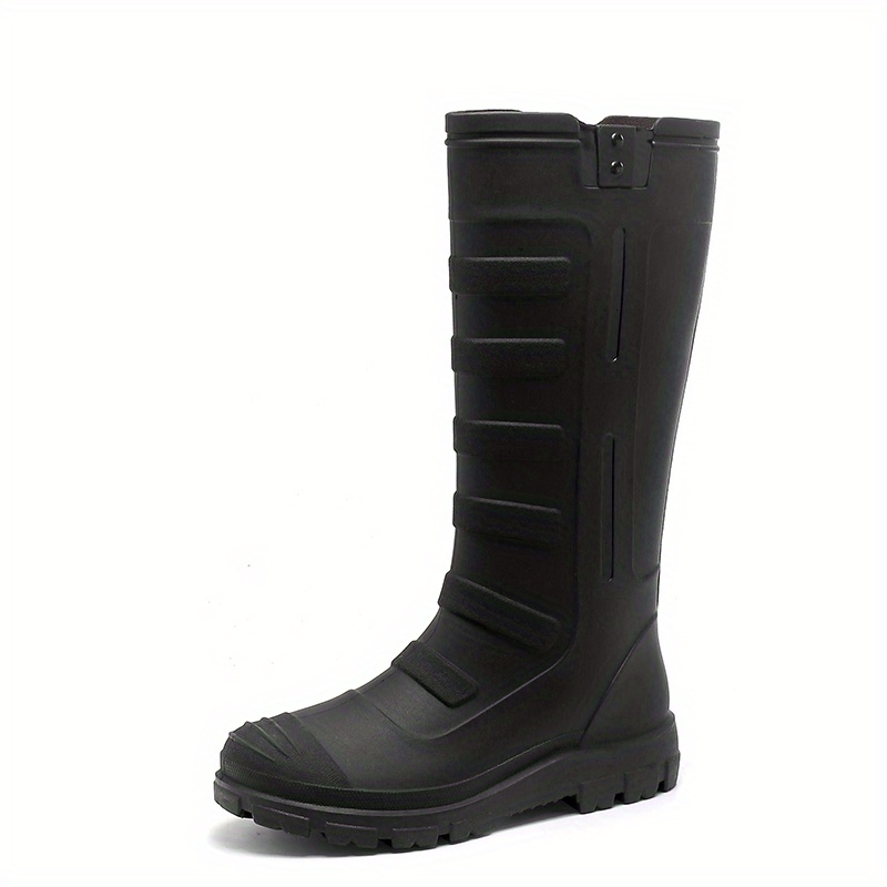 Men Rain Boots Wear Resistant Waterproof Non Slip Knee High Rain Shoes ...