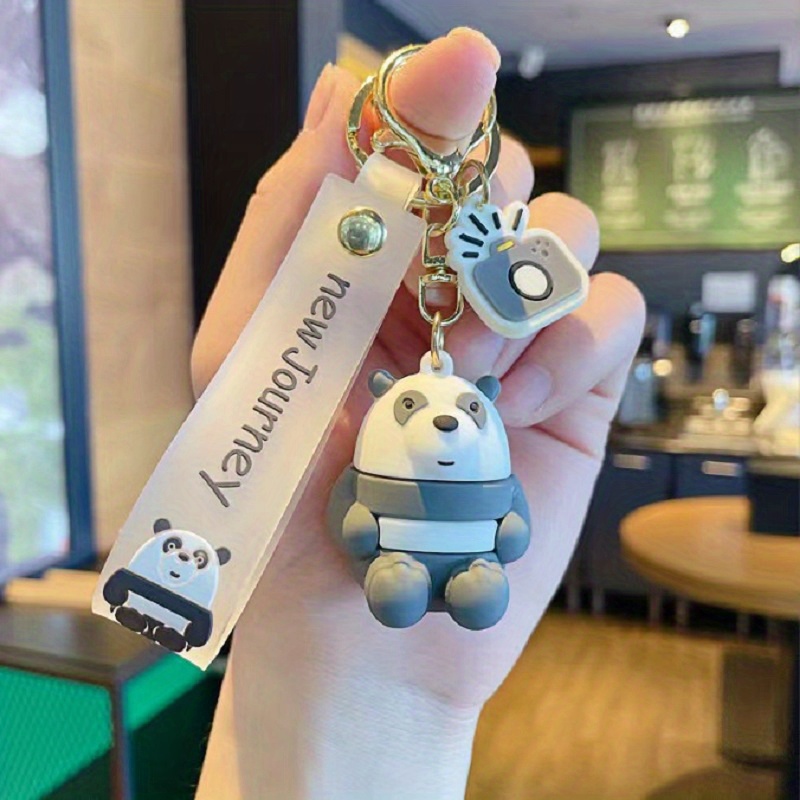 1pc Cartoon Cute Bear Doll Keychain Exquisite Backpack Pendant Panda ...
