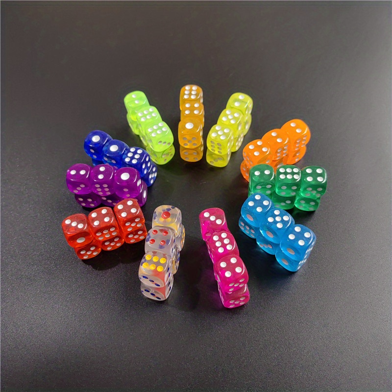 11 Colors Acrylic Transparent Dice - Temu Ireland