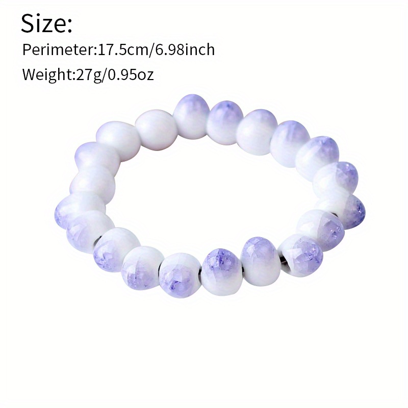 Smooth Beaded Bracelet Stretchy Bracelet Wrist Ornament For Women | 90 ...