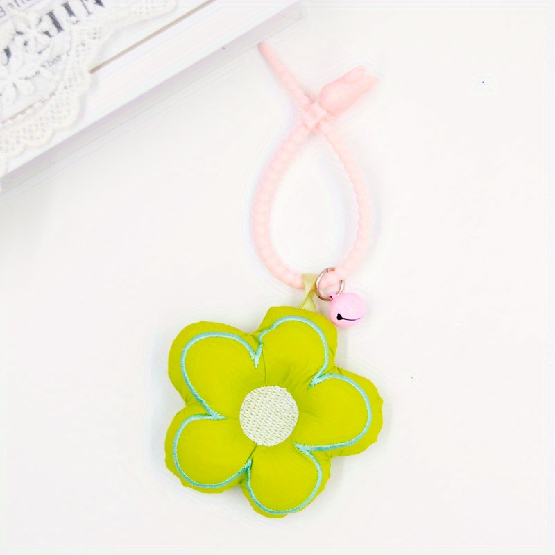 Fabric Flower Keychain Pendant School Bag Charm Colorful - Temu United ...