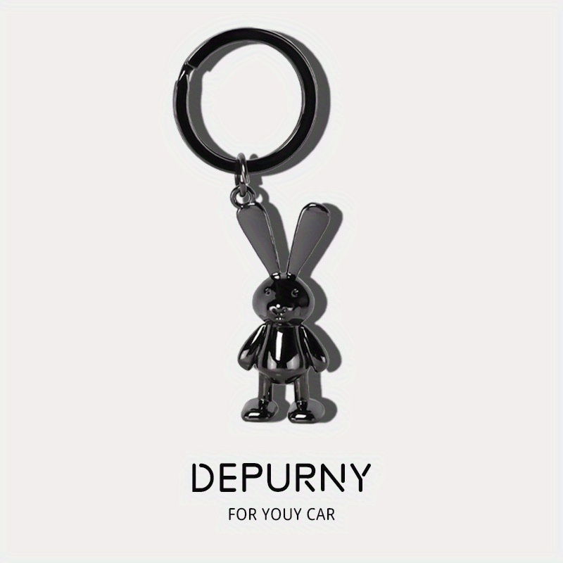 Metal Rabbit Pendant Zodiac Rabbit Year Car Keychain Couple - Temu ...