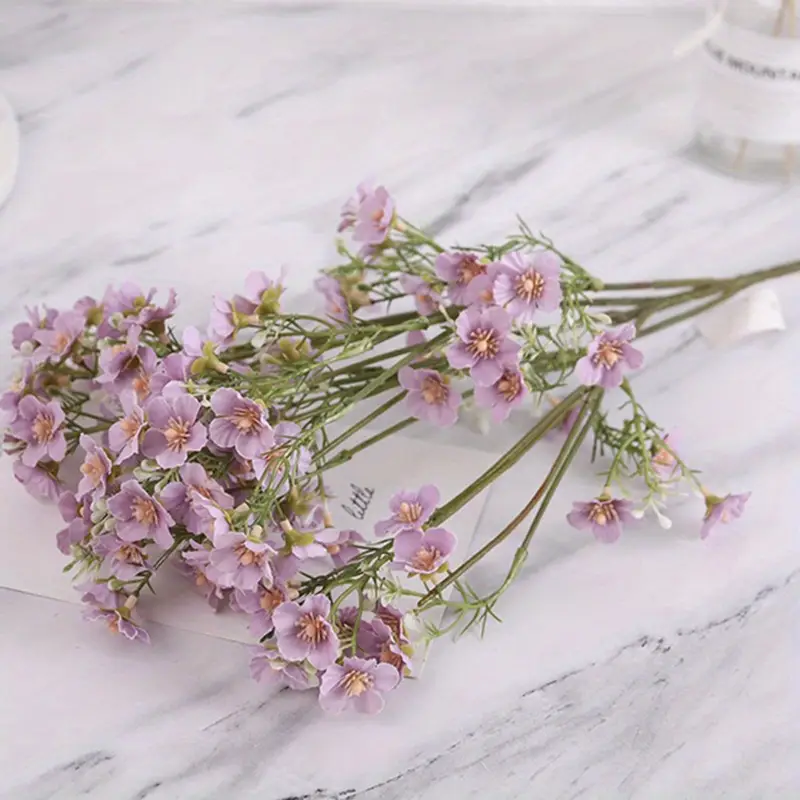 1個、人工カスミソウの花、造花 フラワー造花リアルなシミュレーション花咲くdiyクラフト ホームテーブルリビン 装飾、屋内屋外装飾