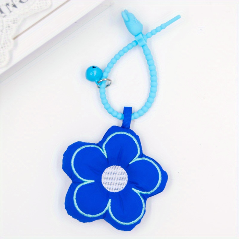 Fabric Flower Keychain Pendant School Bag Charm Colorful - Temu United ...