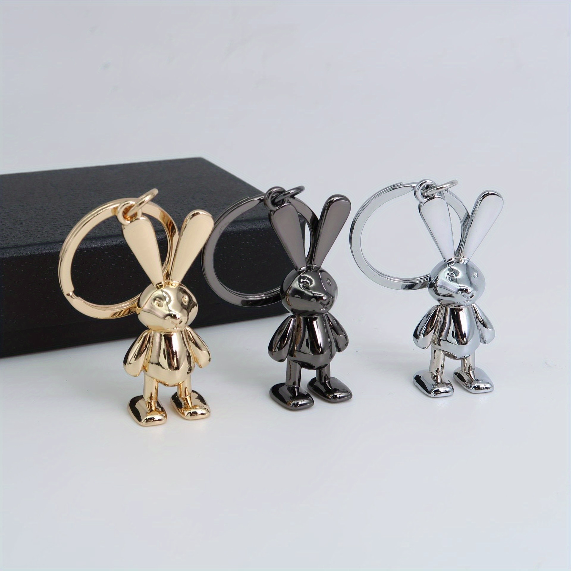 Metal Rabbit Pendant Zodiac Rabbit Year Car Keychain Couple - Temu ...