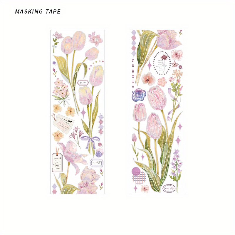 1pc Long Strips Pet Tape 13 77inch 2 36inch Plant Flower Decoration ...