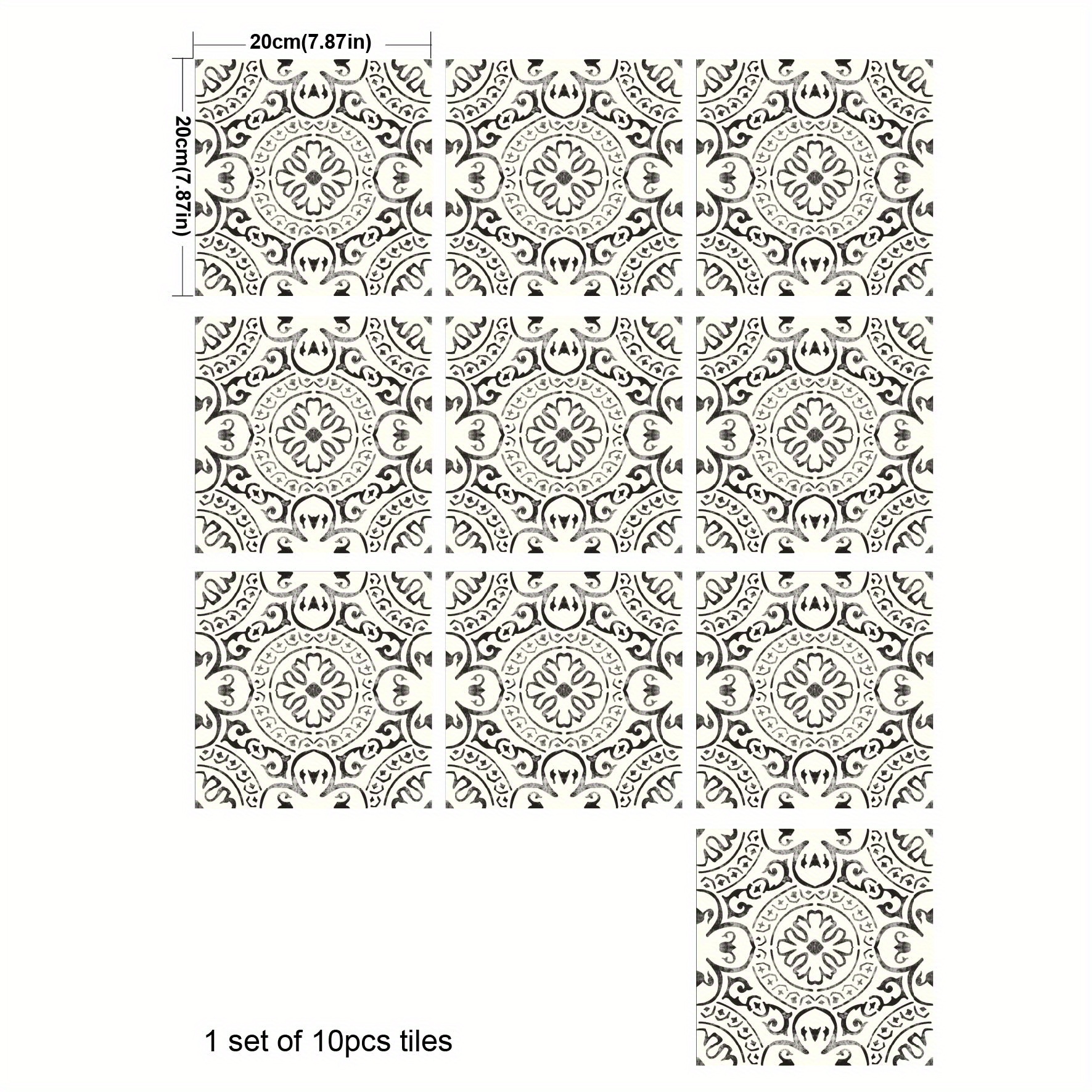 Tile Stickers Retro Wall Tile Stickers Kitchen Bedroom Decor - Temu ...