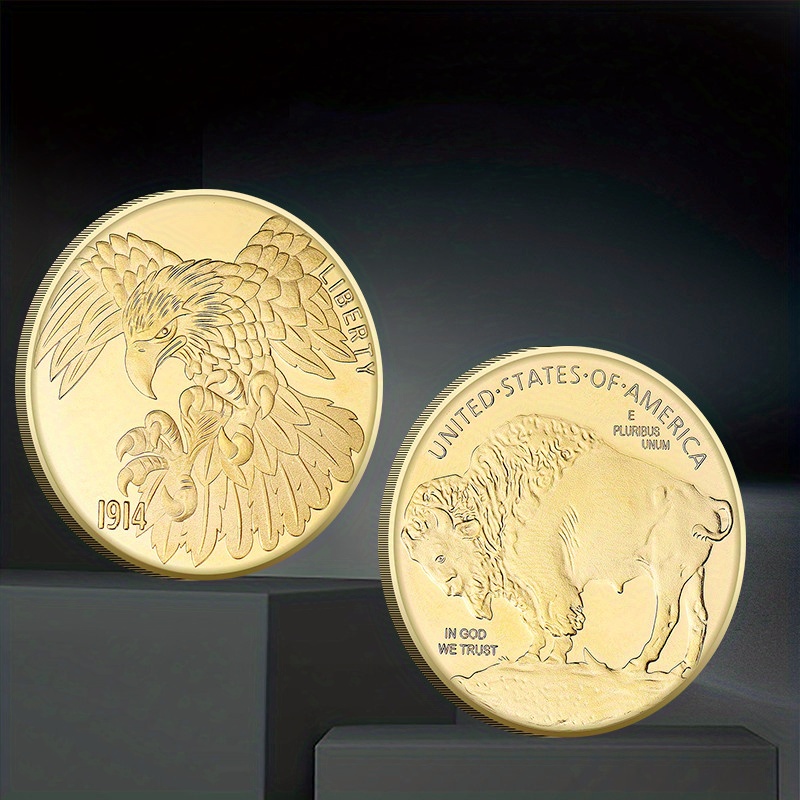 Collectible Commemorative Coins Buffalo Rover Silvery Plated Coins ...