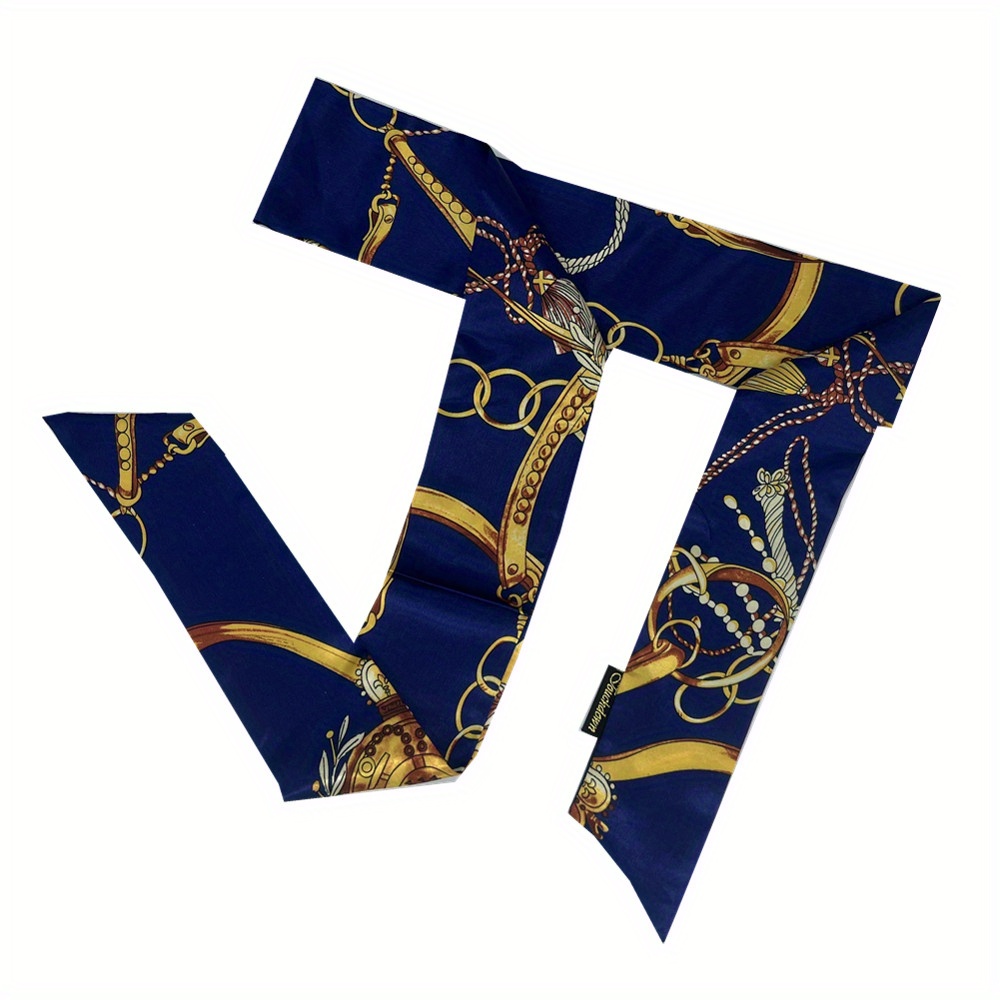 print neck scarf silk long ribbon - Temu Canada