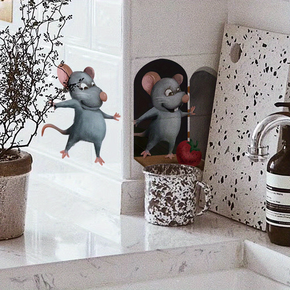 3d Wall Stickers Mice/wall Stickers Living Rooms Bedrooms - Temu