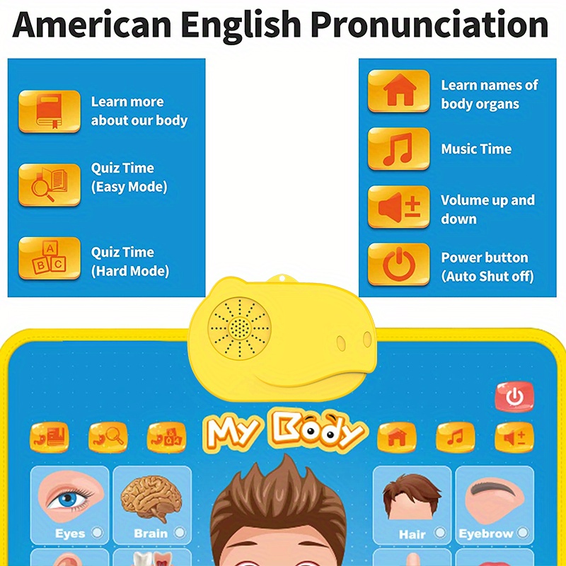 Ag03 Body: Interactive Talking Wall Chart Fun Learning Toys - Temu New ...