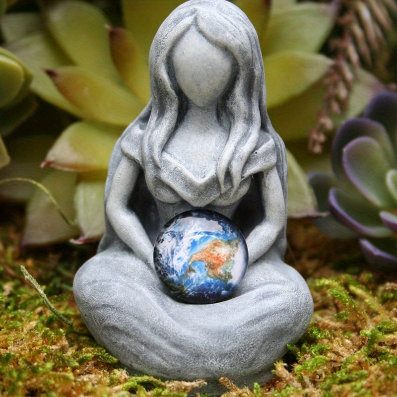 Gaia Goddess Statue Earth Mother Goddess Figurine Resin Mini Temu