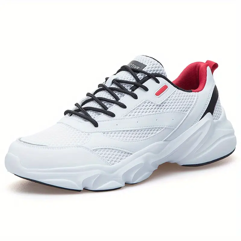 Mens Breathable Mesh Lightweight Running Shoes Outdoor Shock Absorption