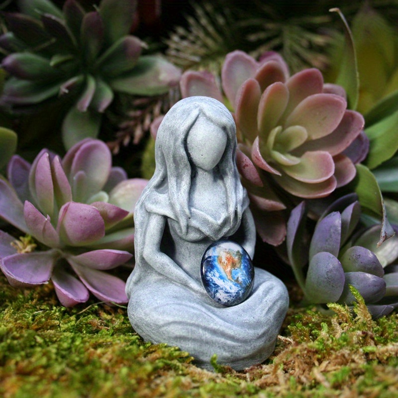 Gaia Goddess Statue Earth Mother Goddess Figurine Resin Mini Temu