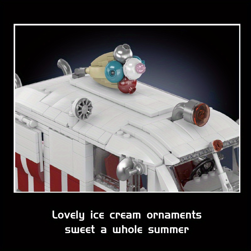 Car Model Series No. Ice Cream Truck Car Bricks - Temu Australia