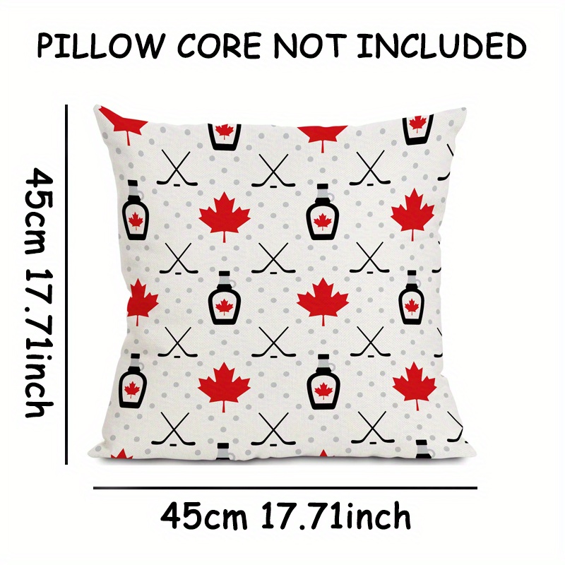 Canada Flag Maple Leaf Throw Pillow Case Home Sofa Office - Temu United ...