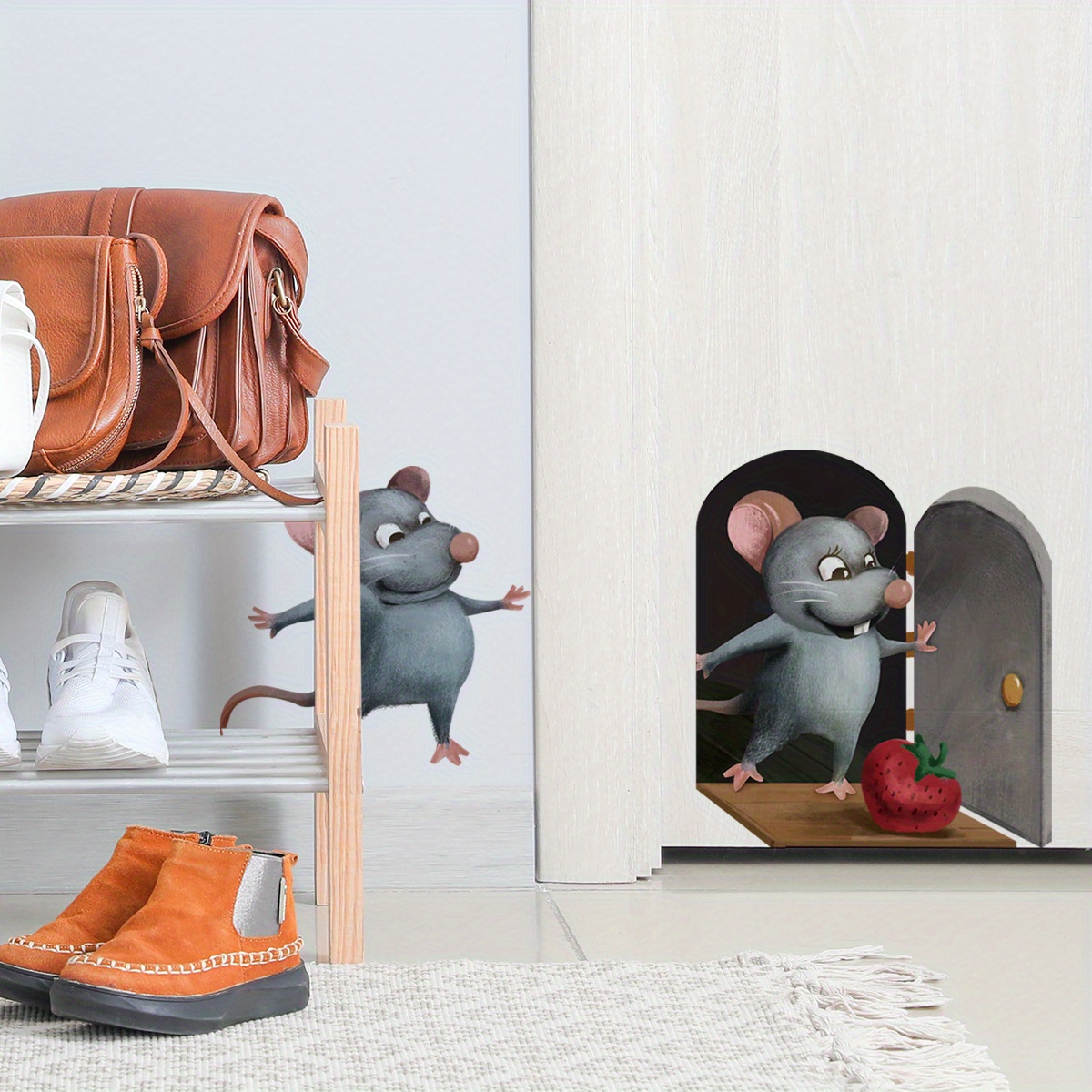 3d Wall Stickers Mice/wall Stickers Living Rooms Bedrooms - Temu