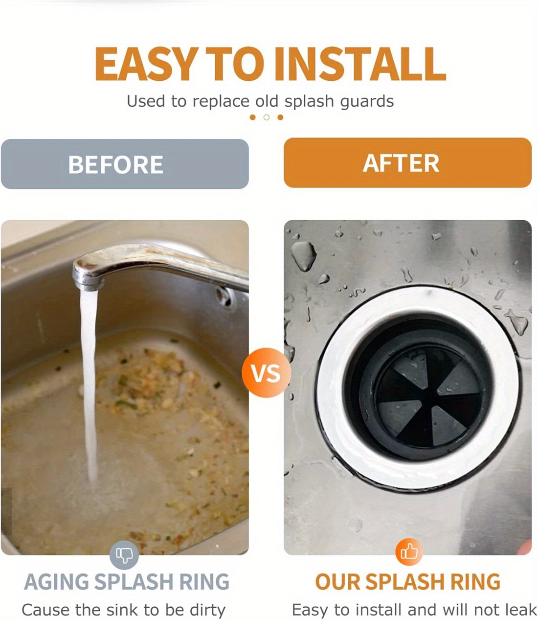 Garbage Disposal Splash Guards Sink Baffle Qcb Replacement - Temu ...